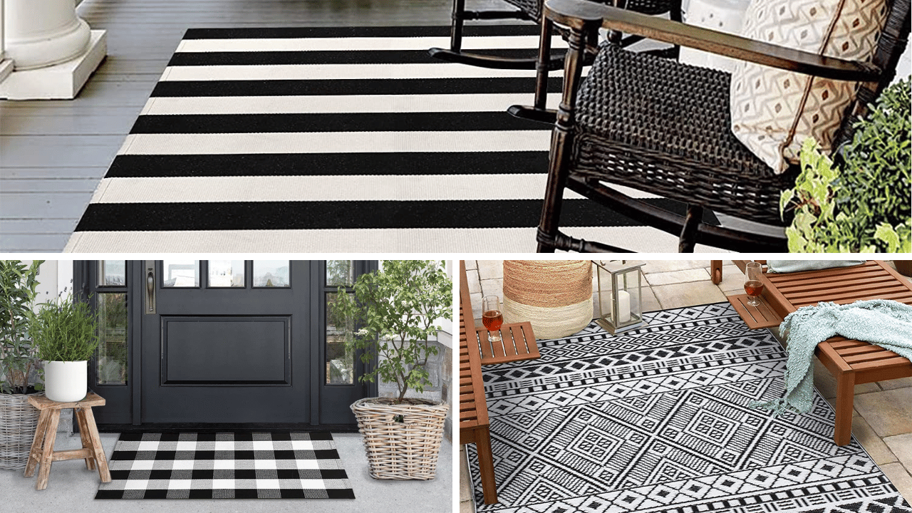 Make Your Patio Pop With These Black and White Outdoor Rugs!