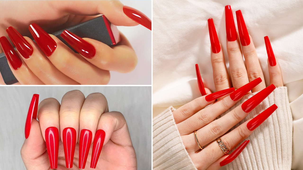 Stunning Manicure: Top 5 Coffin Red Nails